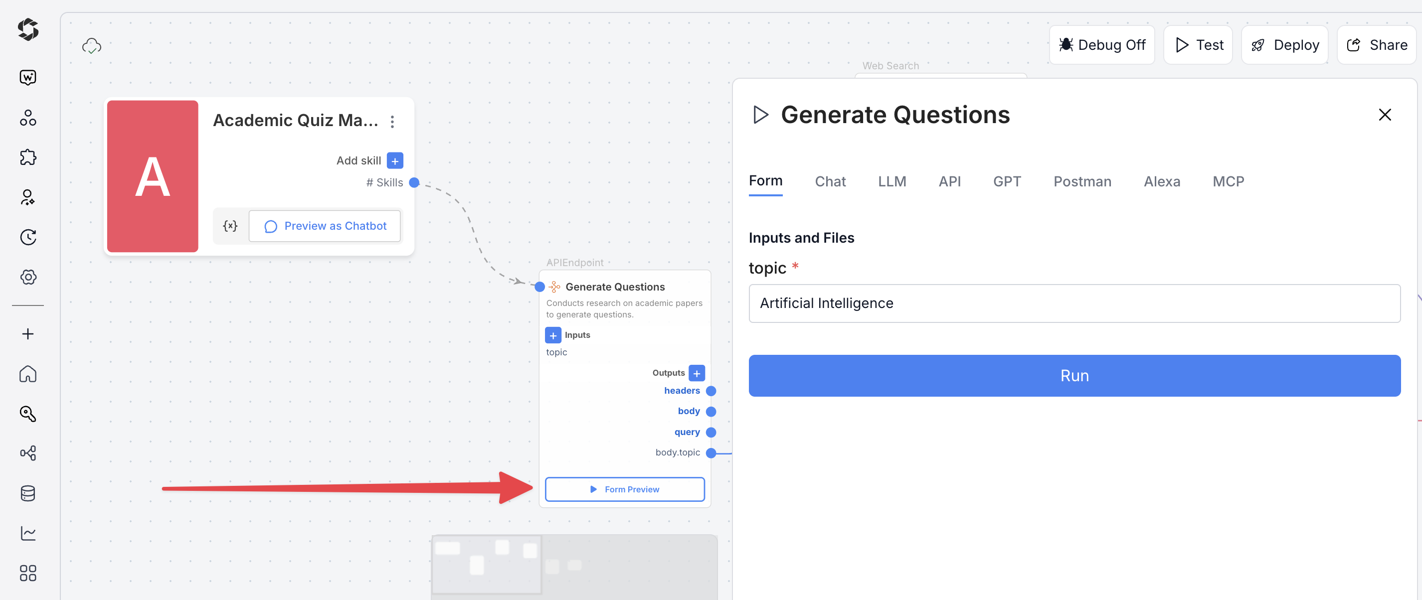 Academic Quiz Master Agent | SmythOS Documentation