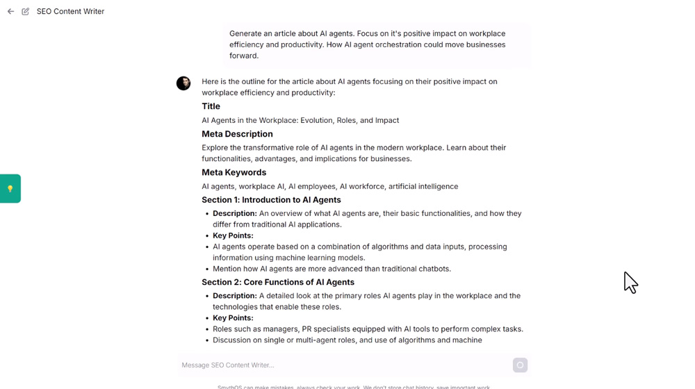 AI for All: SmythOS Chat with Agent Feature